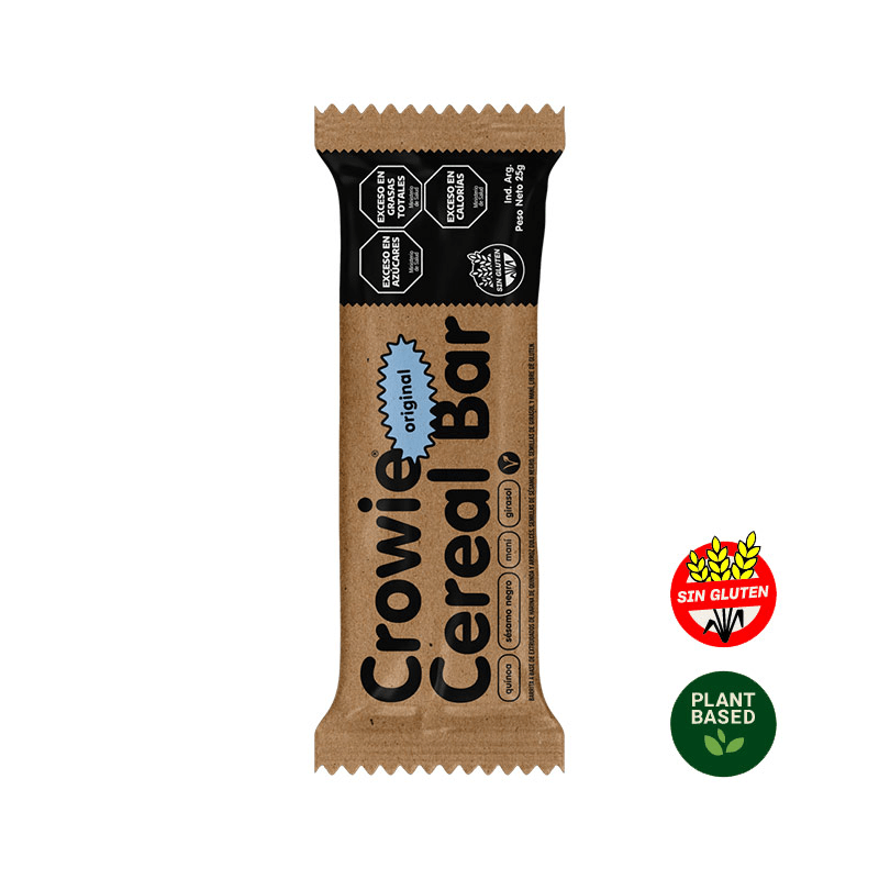 Mini Bars de Cereal, Sin Gluten, Crowie, Sabor Original, 25g – Afood